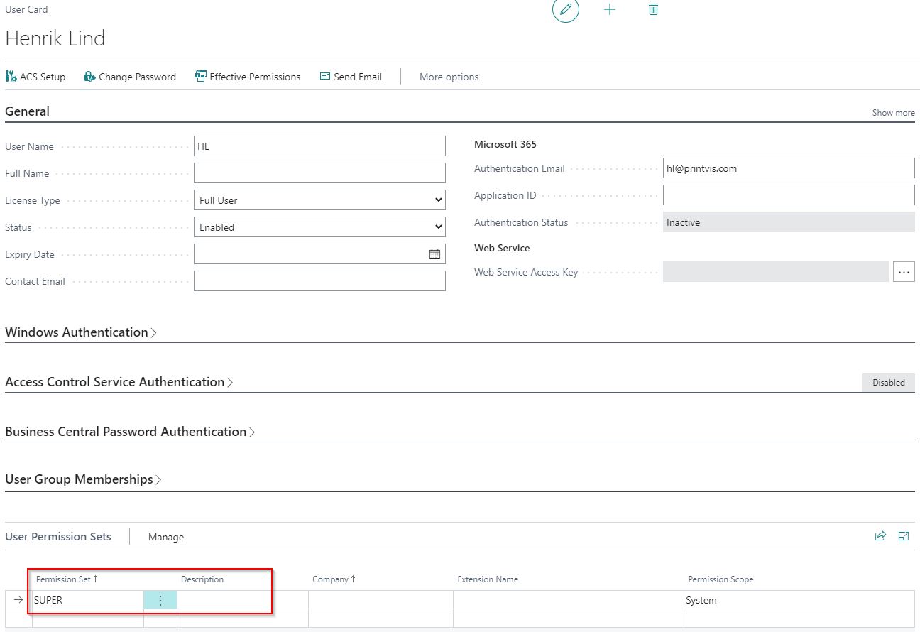 Permission Sets - PrintVis Documentation